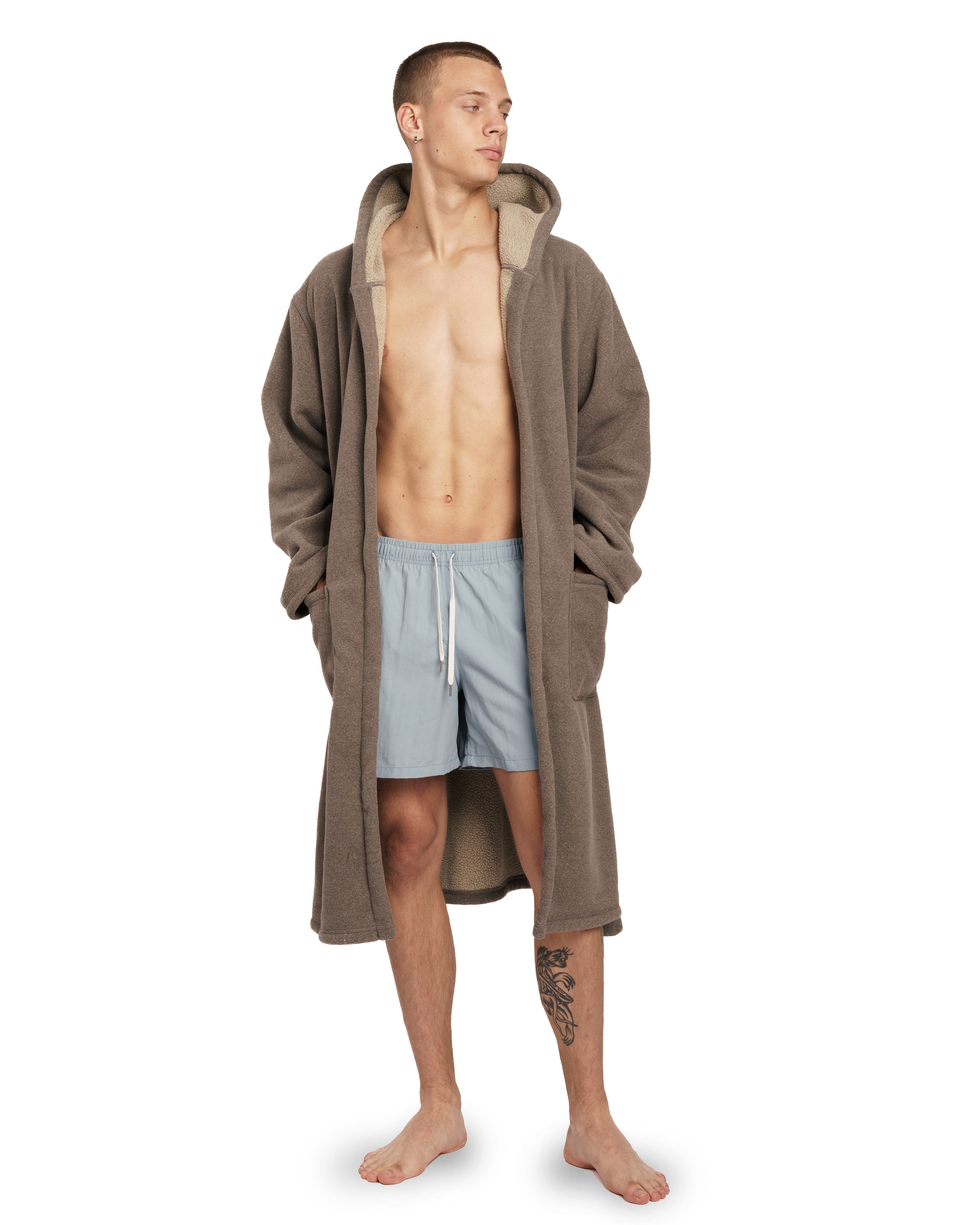 Ivory Fleece Robe– Bather.com